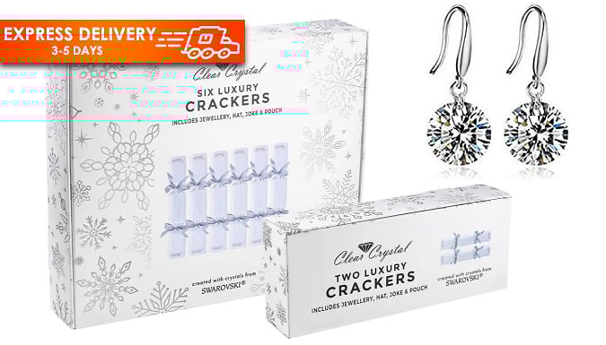 2, 6 or 12 Luxury Christmas Crackers with Crystals from Swarovski with ...